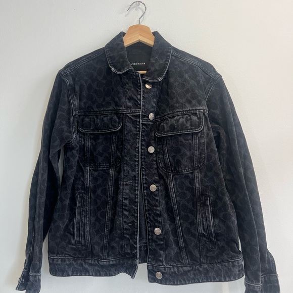 Coach | Jackets & Coats | Coach Black Denim Jacket | Poshmark